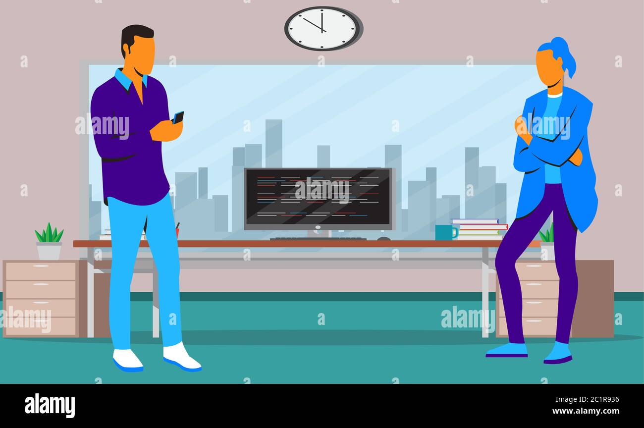 Employees vector vectors Stock Vector Images - Alamy