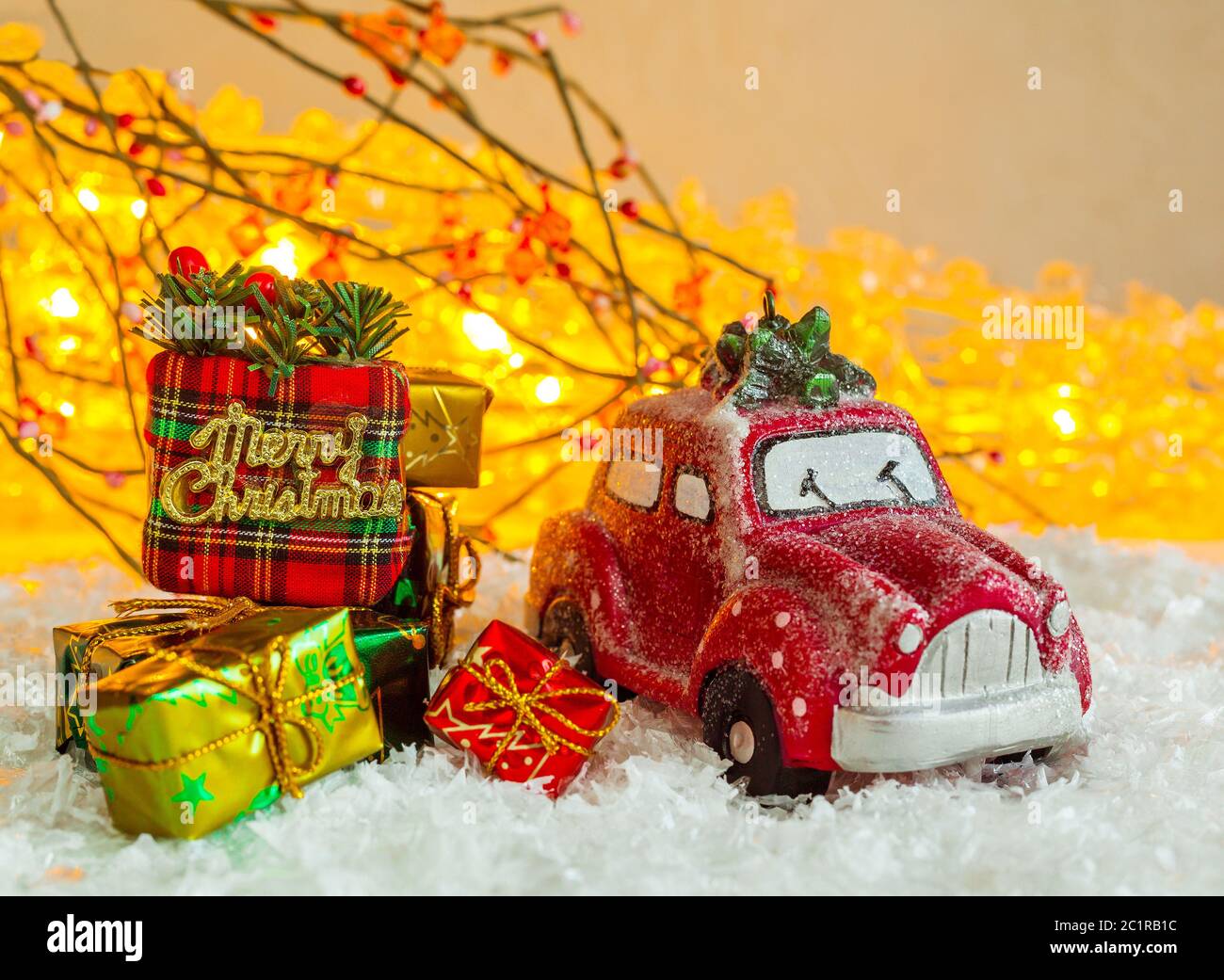Christmas holiday, miniature car Stock Photo - Alamy