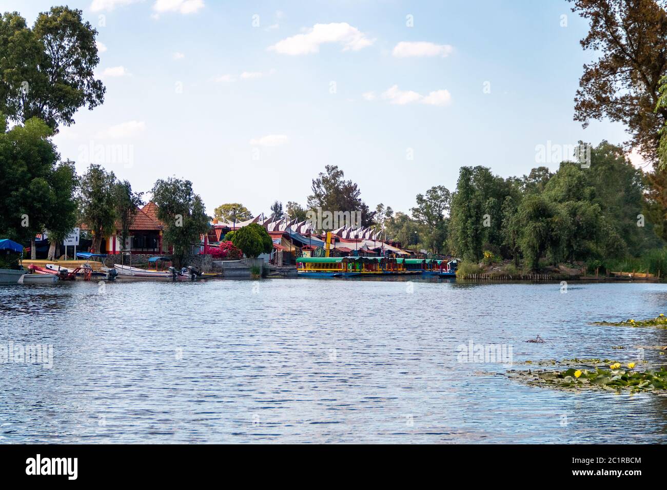 Mexico boats canals floating gardens hi-res stock photography and ...