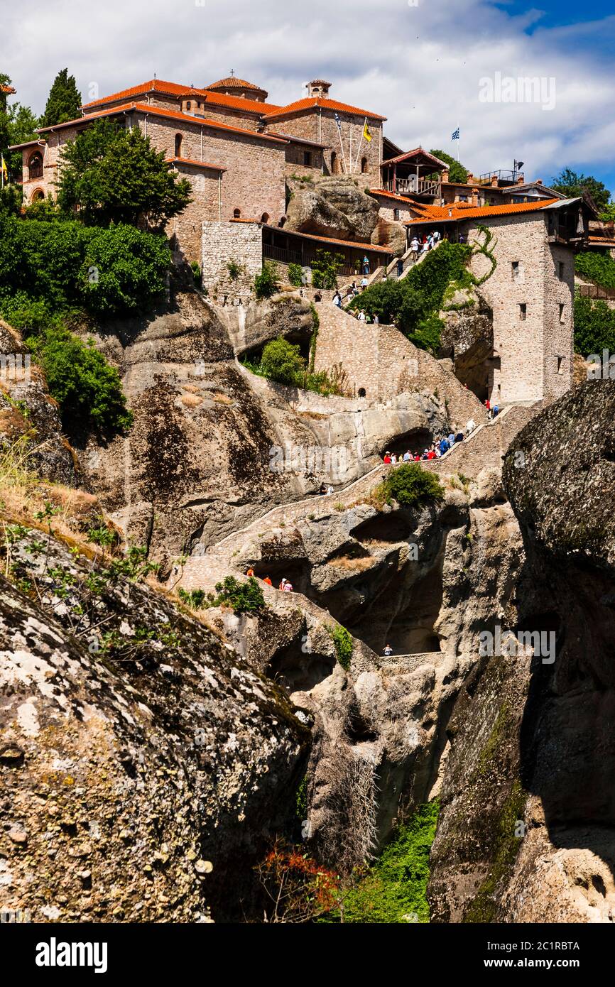 Meteora, The Great Meteoron Holy Monastery, Monastery on the rock ...
