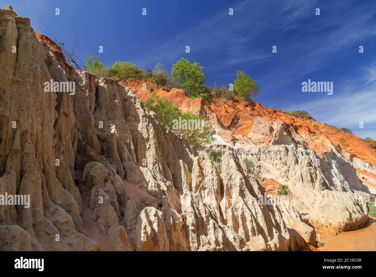 Beautiful red sand dune and sand formation in different colors Stock ...