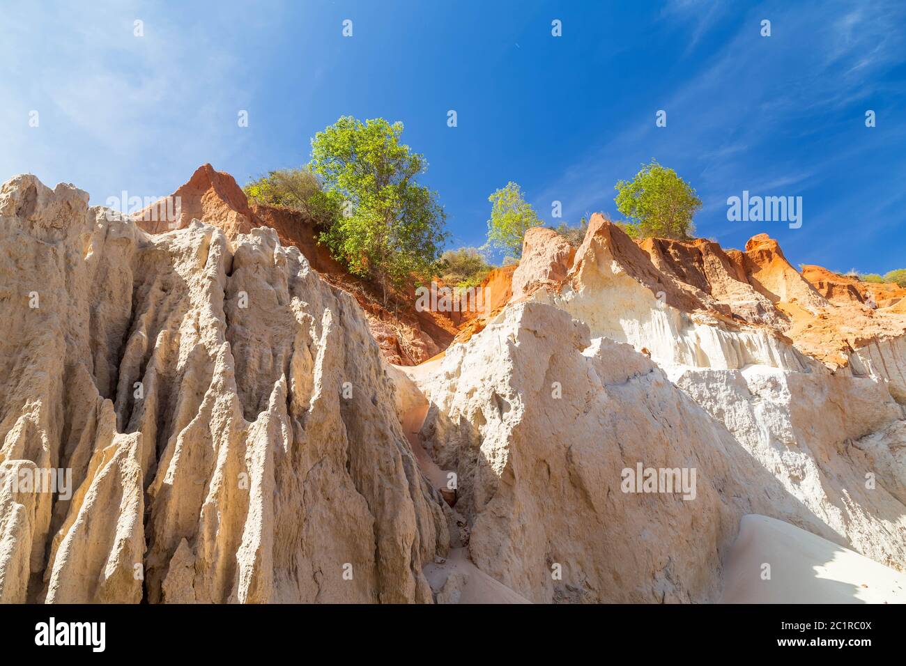 Beautiful red sand dune and sand formation in different colors Stock ...