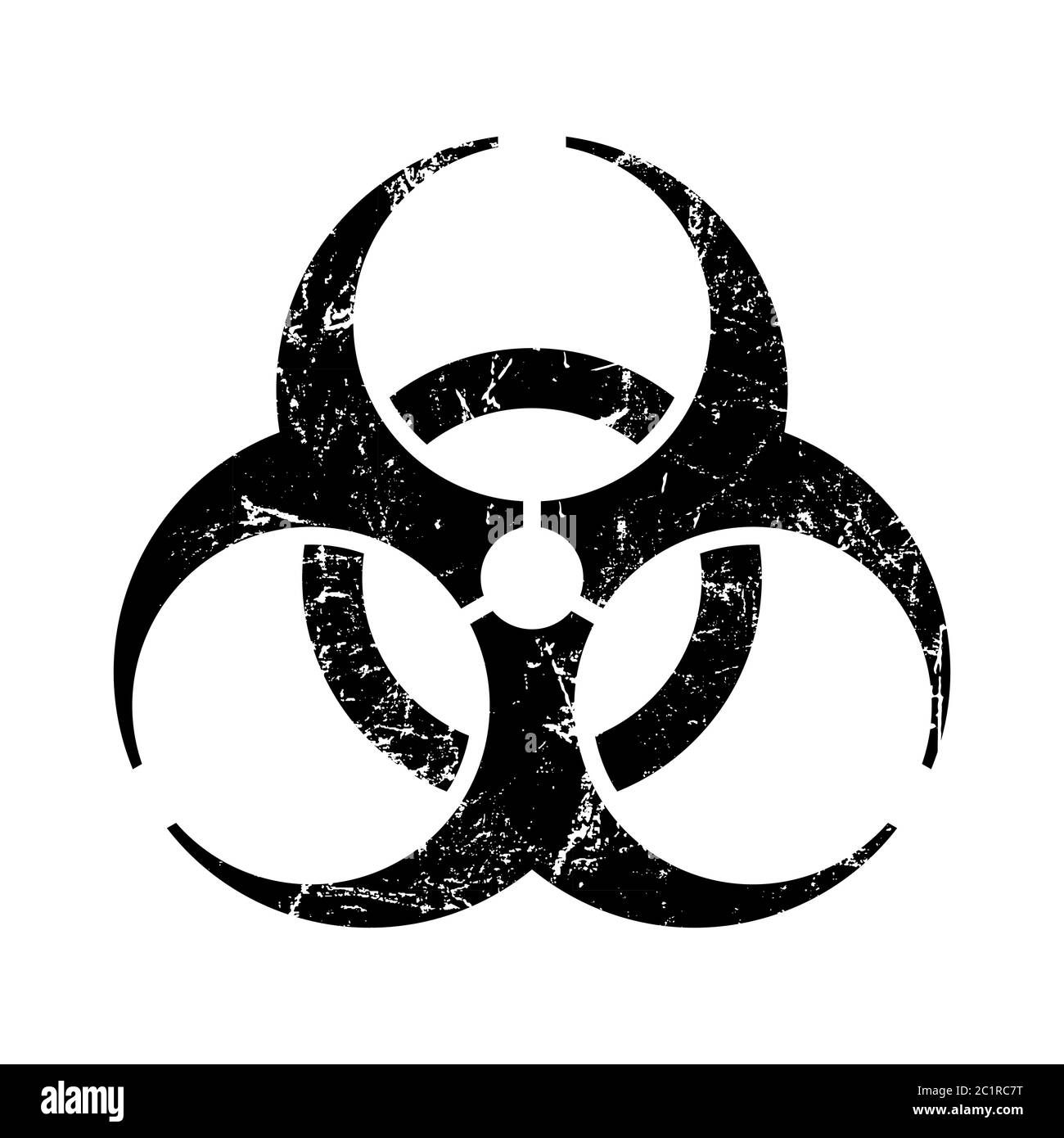 Biohazard symbol in grunge style. Vector illustration Stock Vector ...