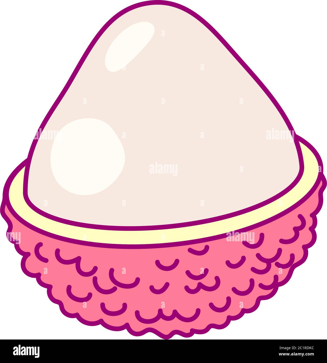 vector cute drawn fruit clip art lychee Stock Vector Image & Art - Alamy