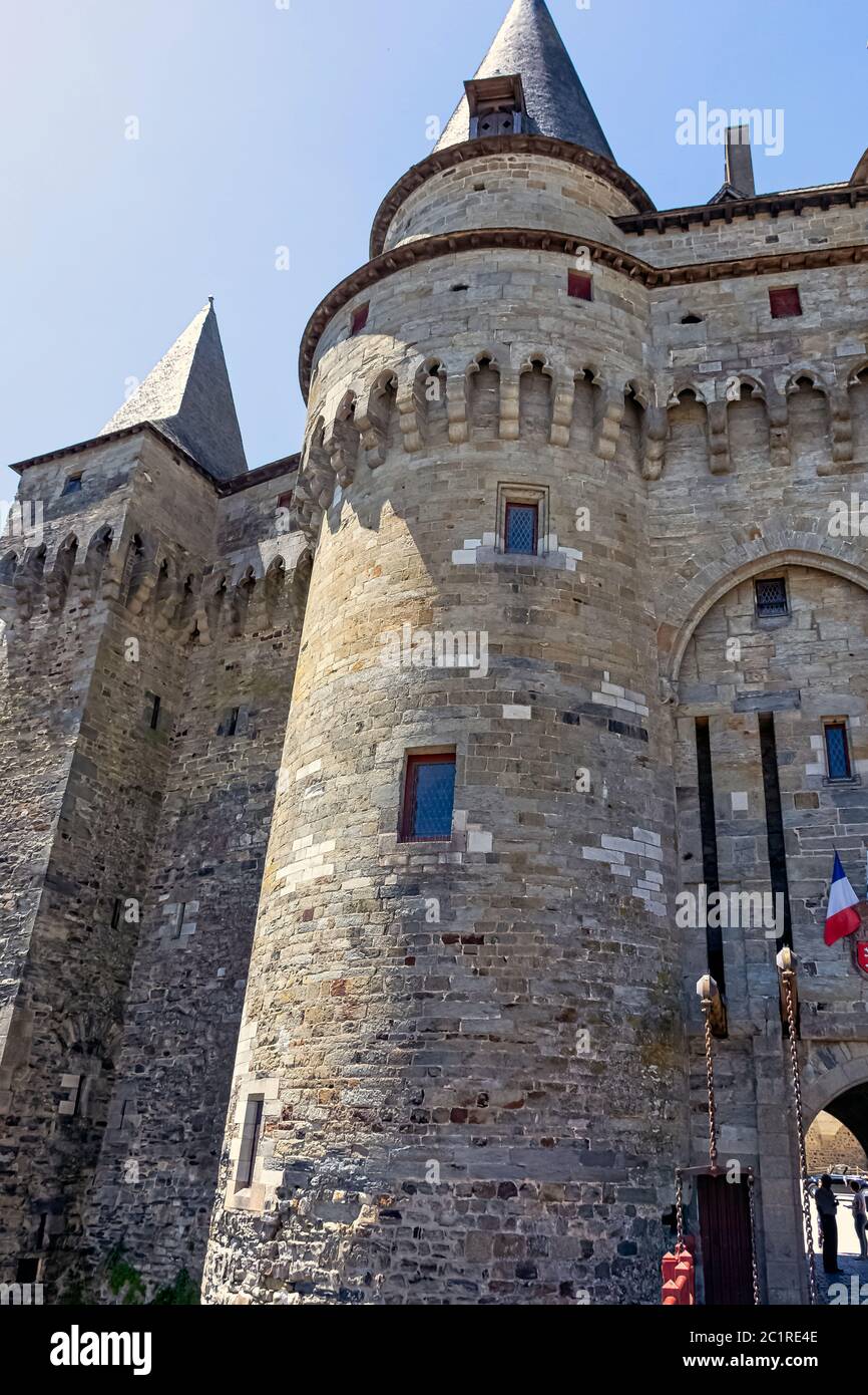 Chateau de Vitre - medieval castle in the town of VitrÃ©, Brittany ...