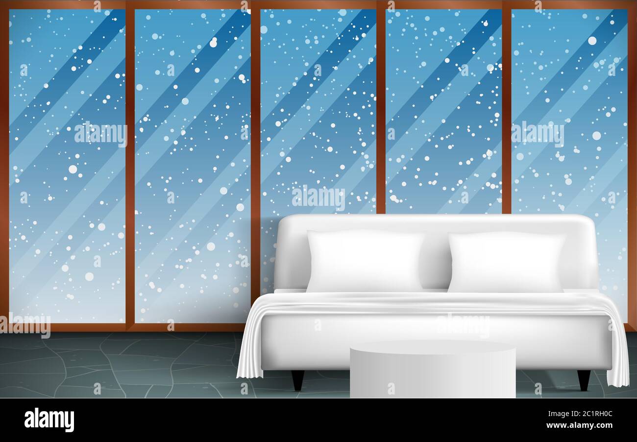 Snow window woman Stock Vector Images - Alamy