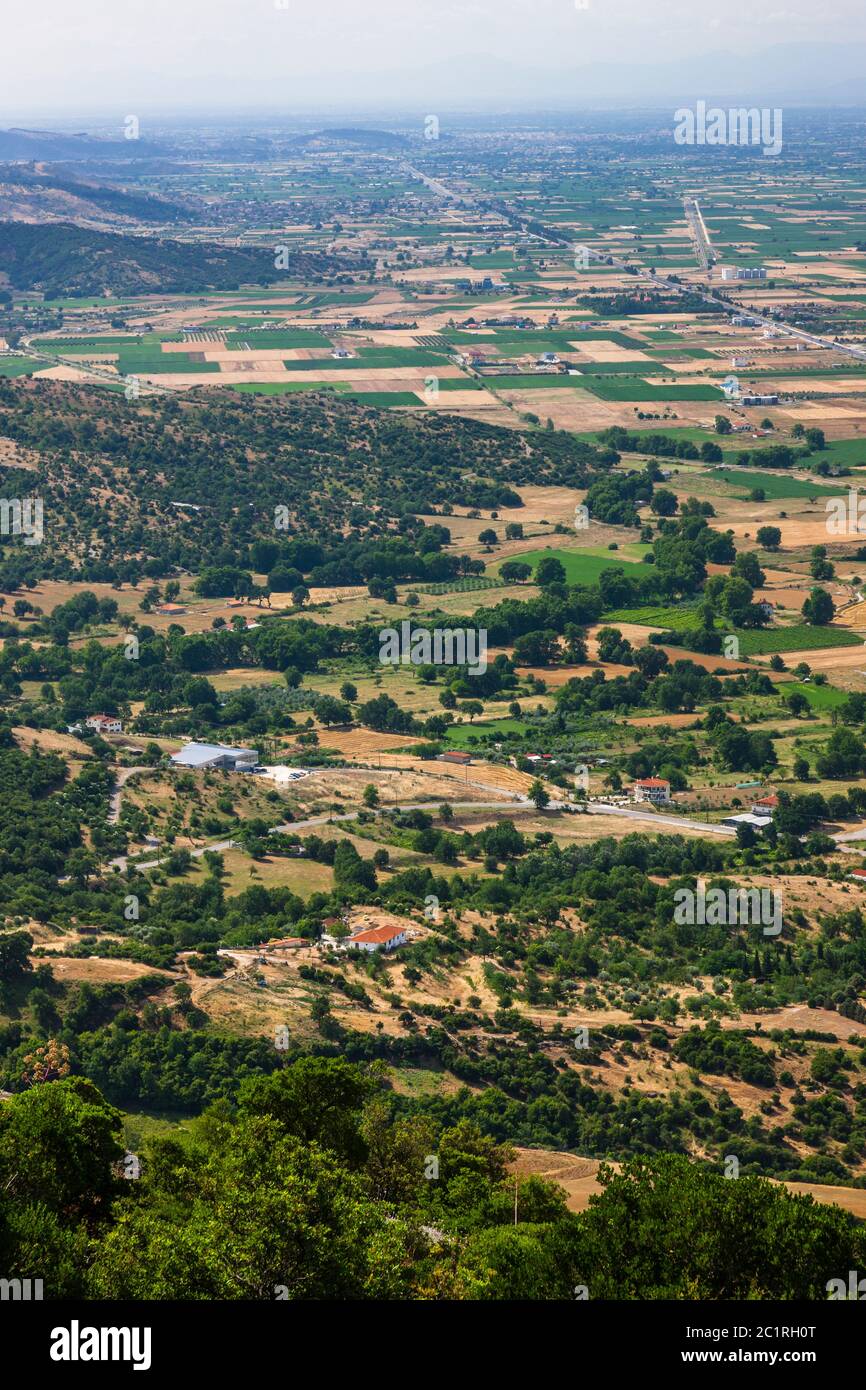Meteora, View of Thessaly Plain, from Monastery of St. Stephen, Agios ...