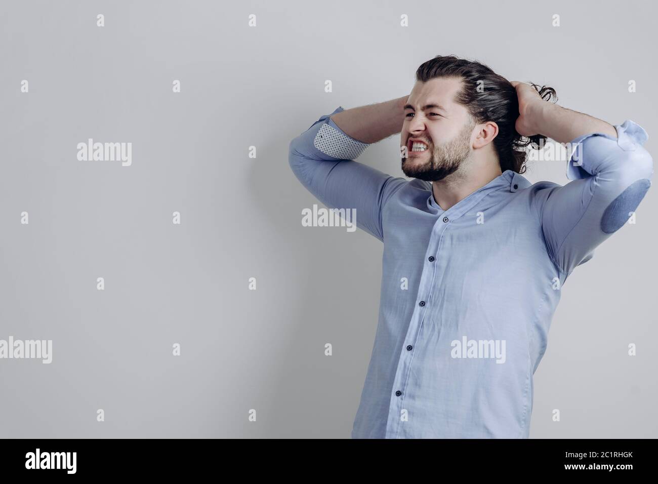 Angry man and long white beard hi-res stock photography and images - Alamy