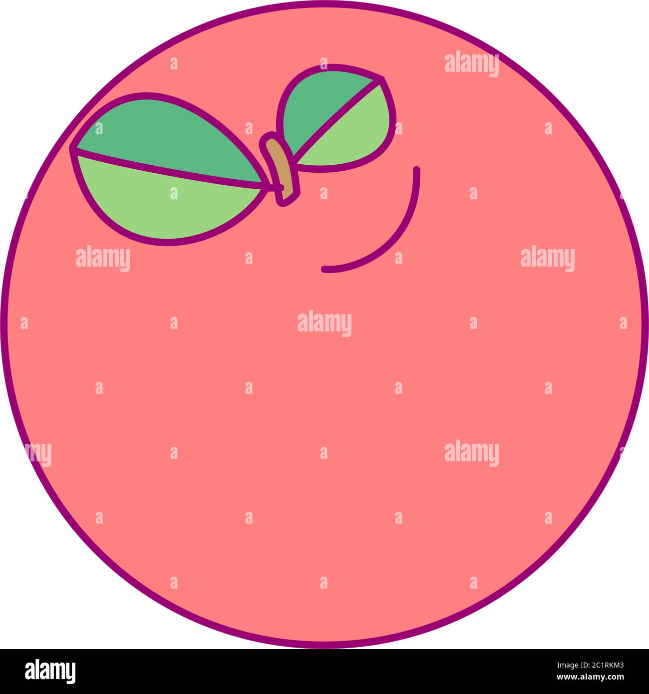 vector template round fruit. print for disposable tableware Stock ...