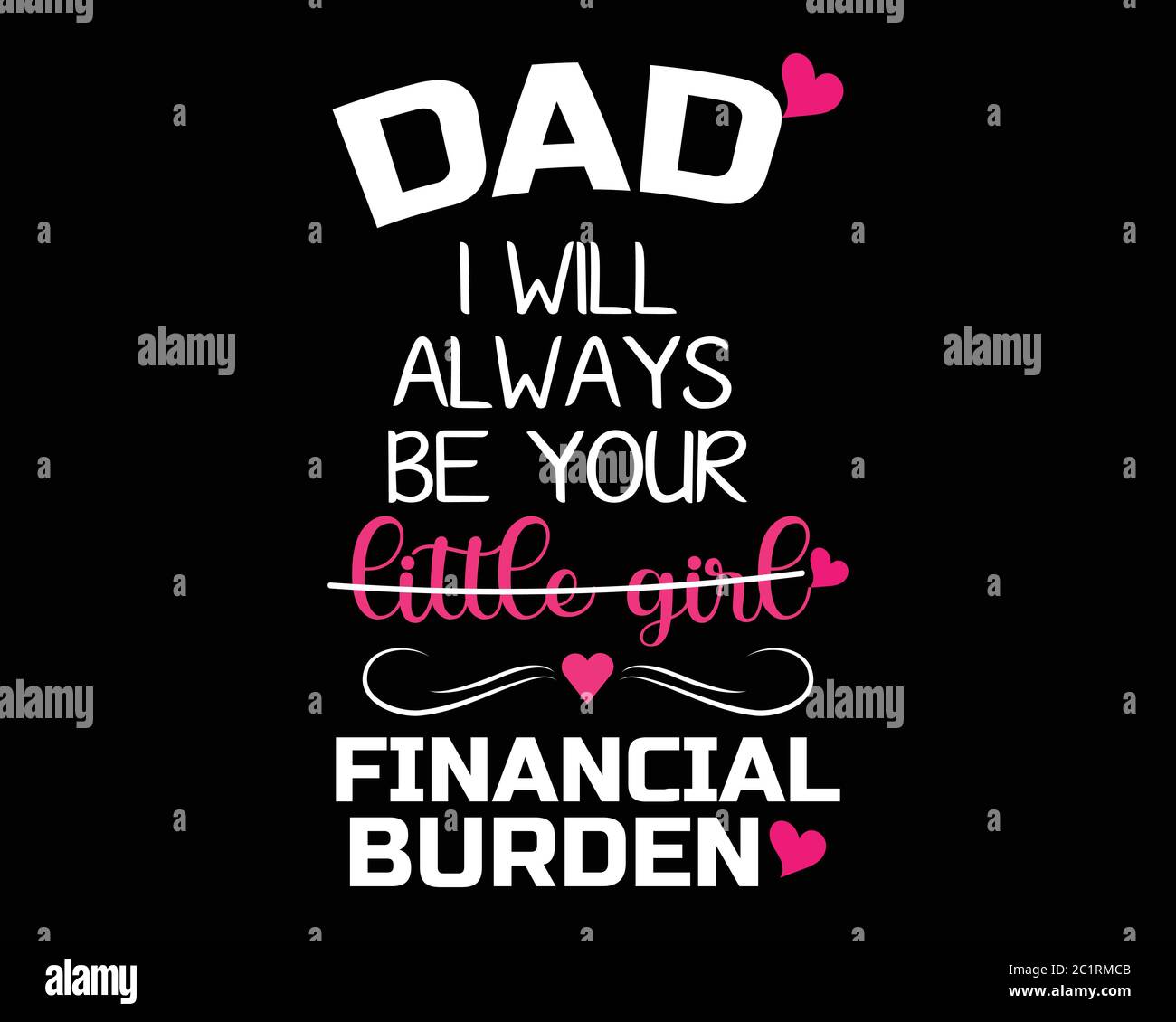 Financial Burden / Beautiful Text Design Poster Vector Illustration Art ...