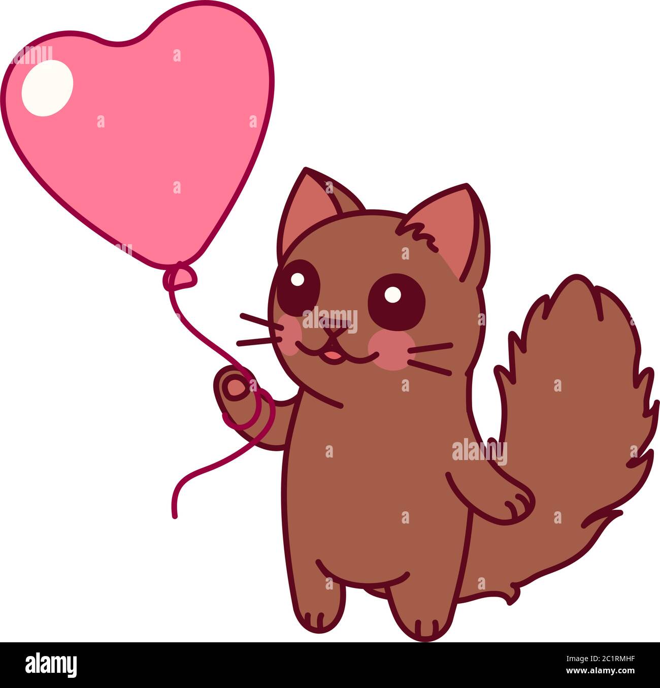vector cute cartoon little cat. cartoon character Stock Vector Image ...