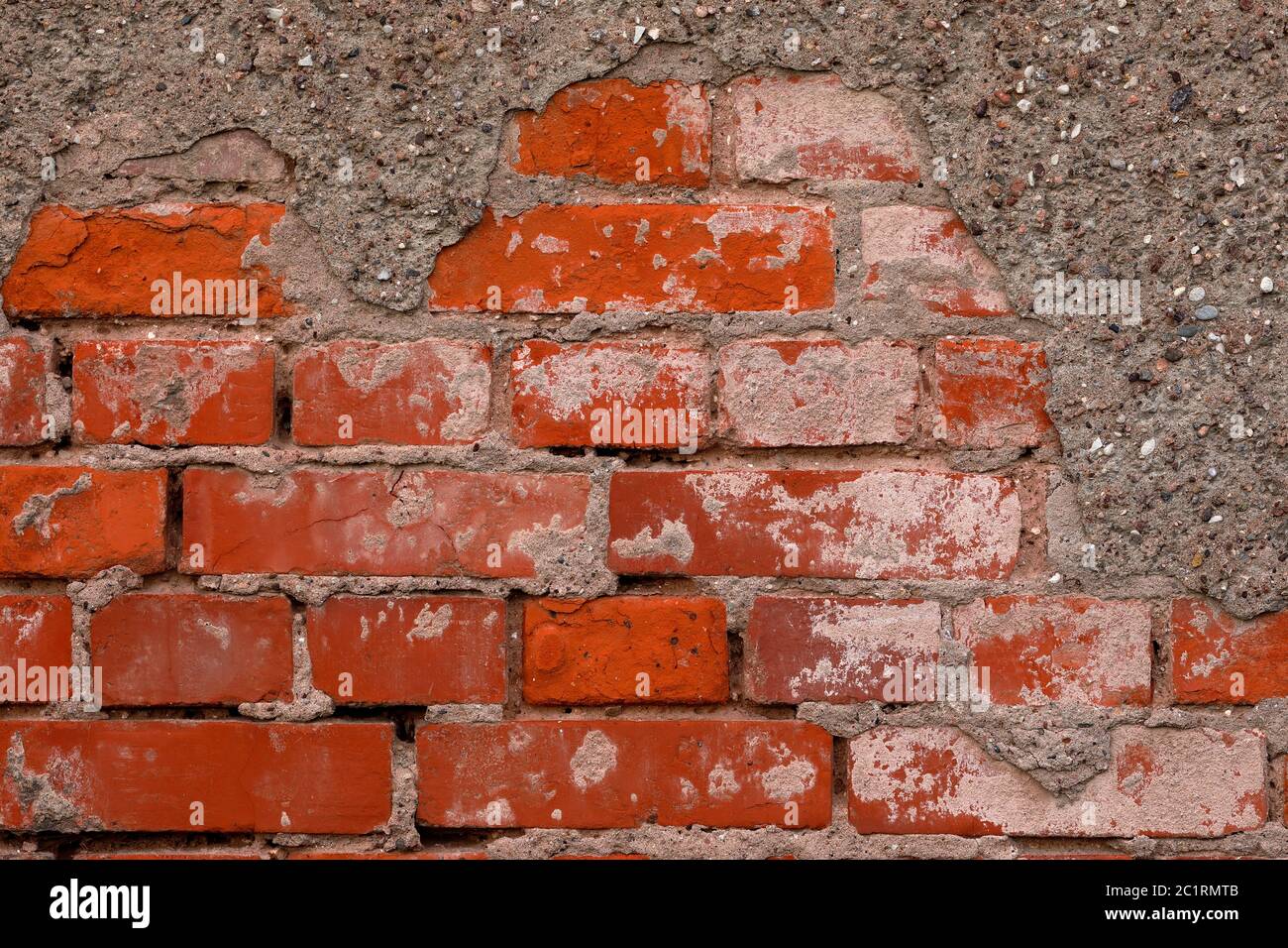 Weathered brick wall and masonry Stock Photo - Alamy