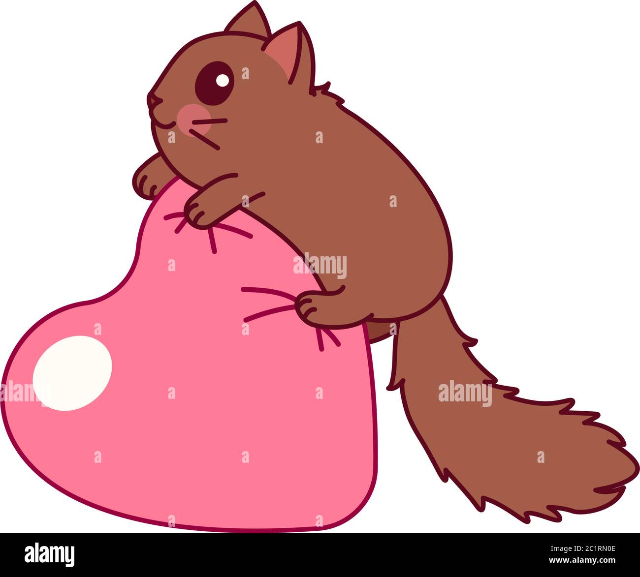 vector cute cartoon little cat. cartoon character Stock Vector Image ...