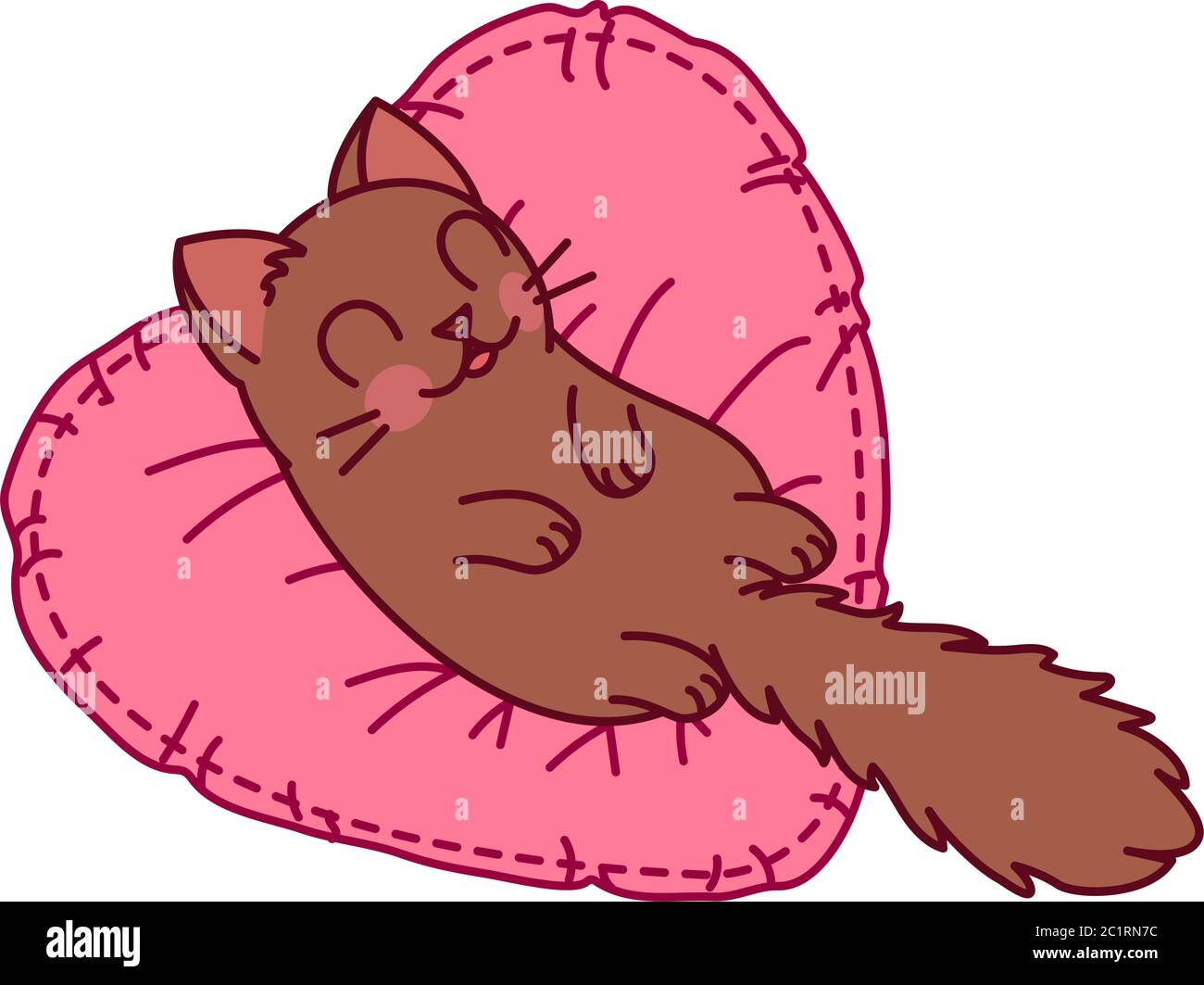 vector cute cartoon little cat. cartoon character Stock Vector Image ...