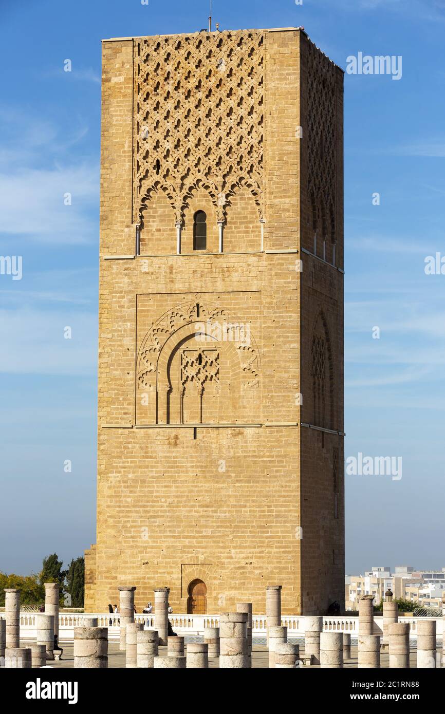 The Hassan Tower in Rabat, Morocco Stock Photo - Alamy