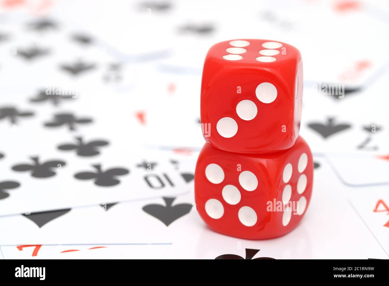 Play cards and dice hi-res stock photography and images - Alamy