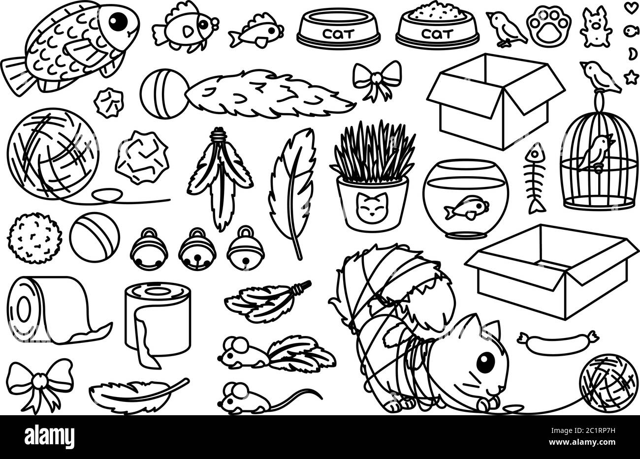 Cat toys Stock Vector Images - Alamy