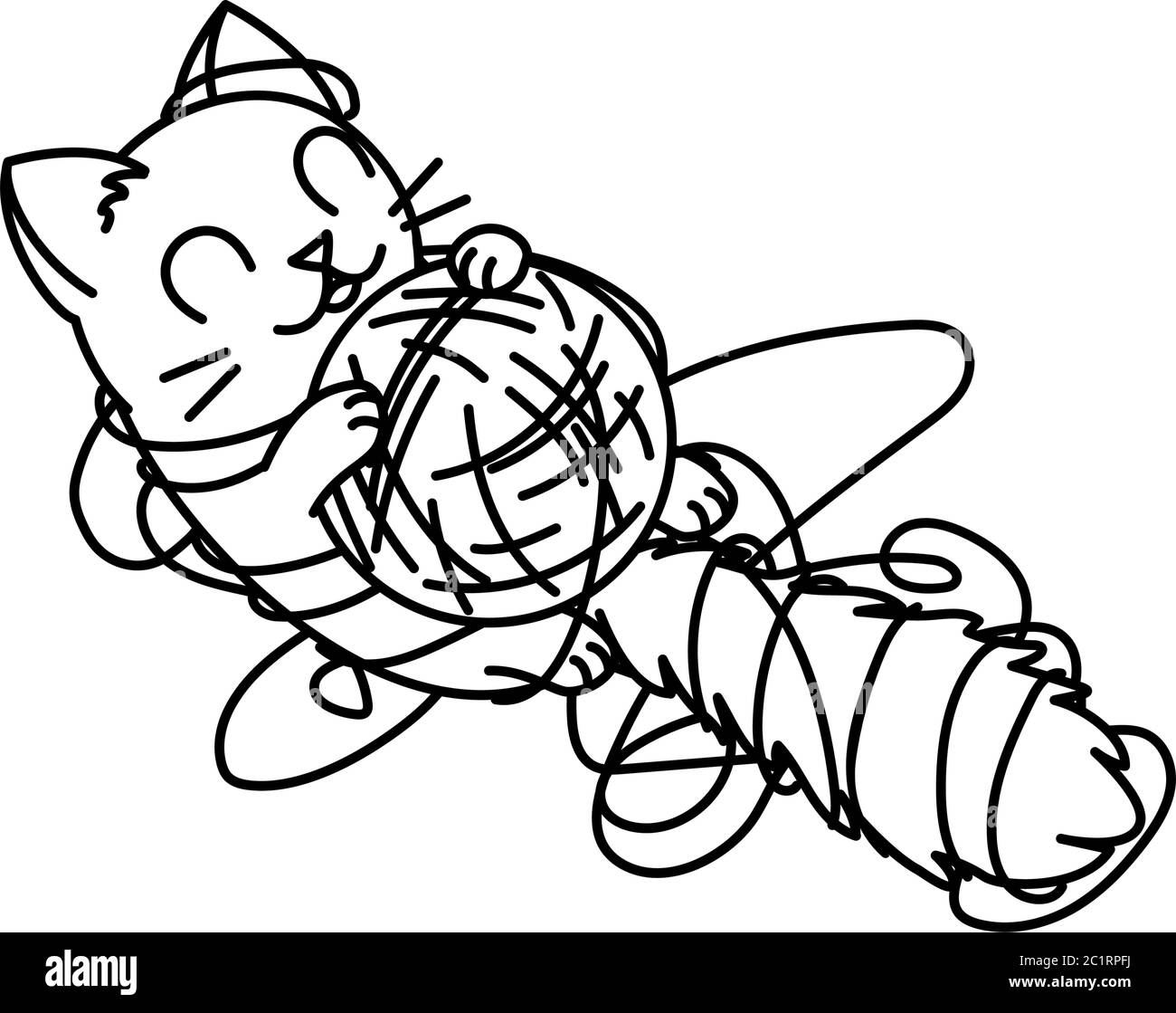 Ball outline drawing for coloring Black and White Stock Photos & Images ...