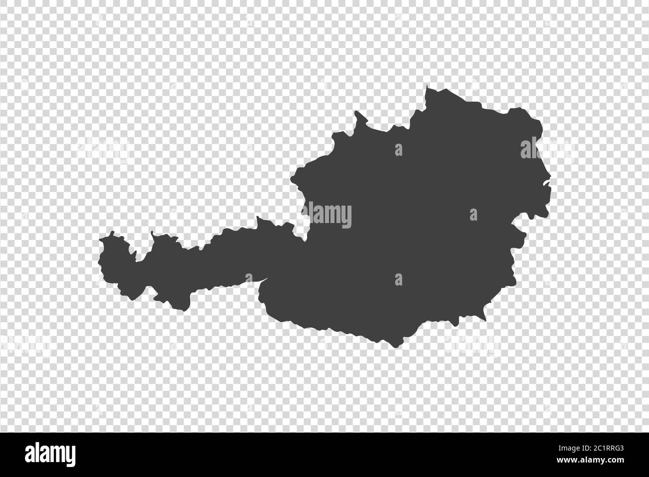 Austria map with gray tone on png or transparent background ...