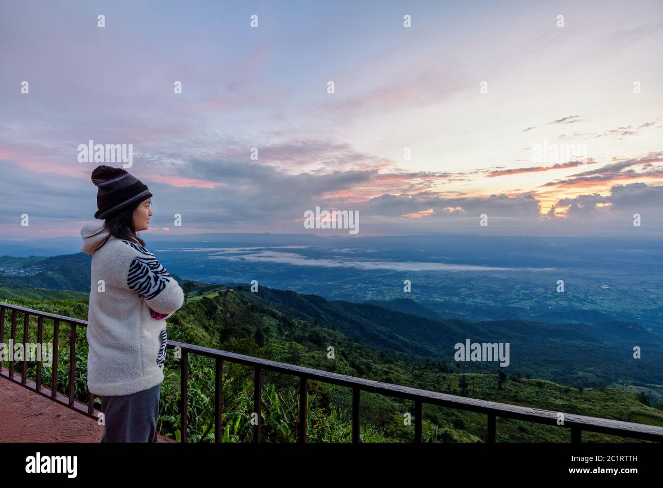 Watching sunrise mountain hi-res stock photography and images - Alamy