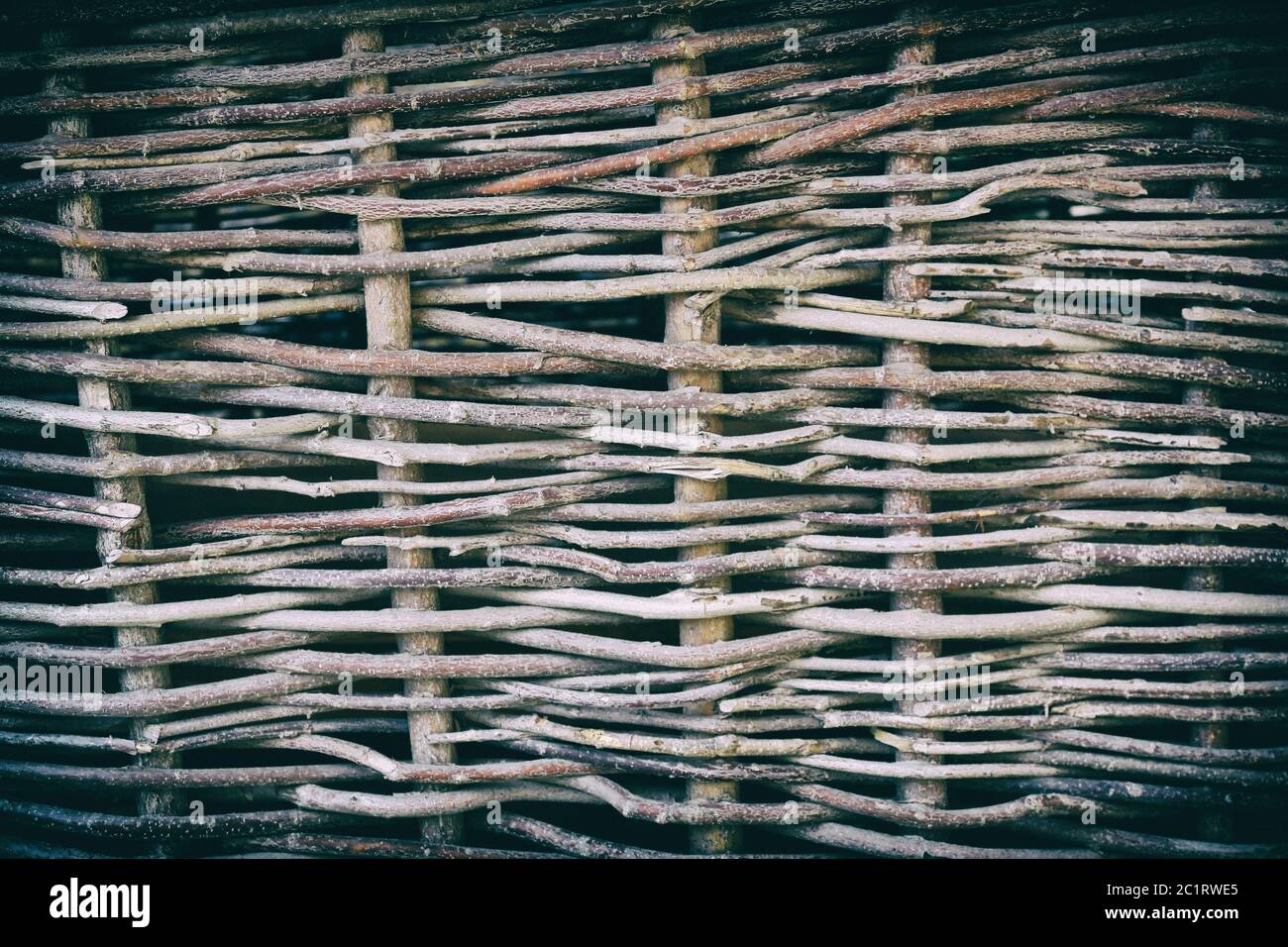 Textured surface of the fence of dried natural twigs Stock Photo - Alamy