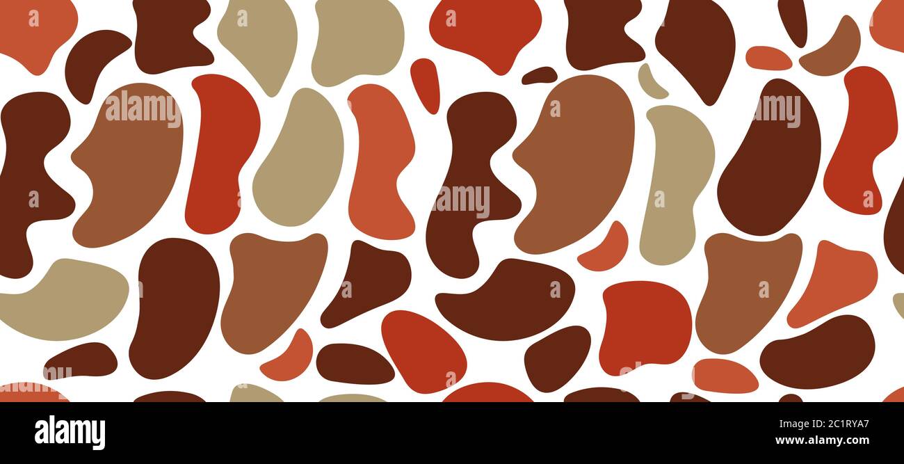 Color spots, seamless random pattern with organic shapes. Abstract ...