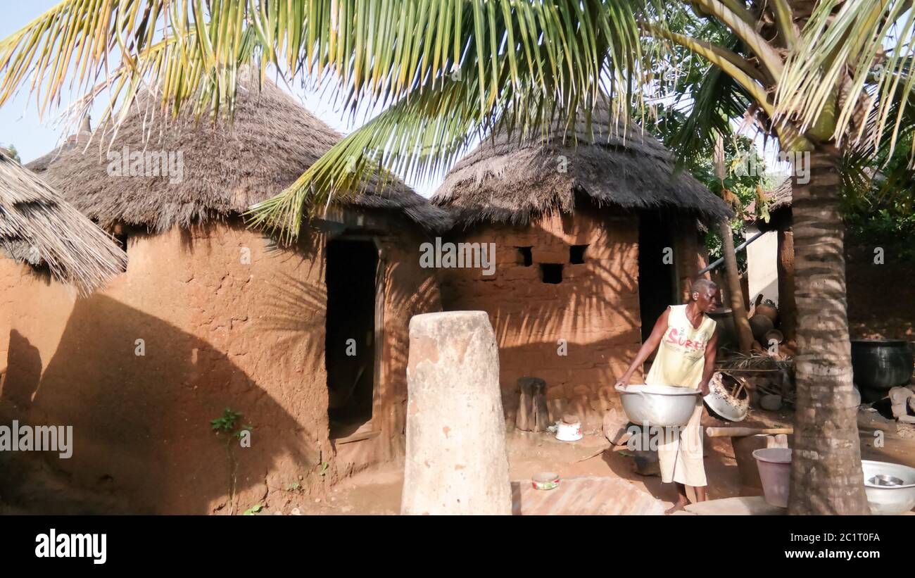 Traditional Losso aka Nawdba people village in Doufelgou, Kara region ...