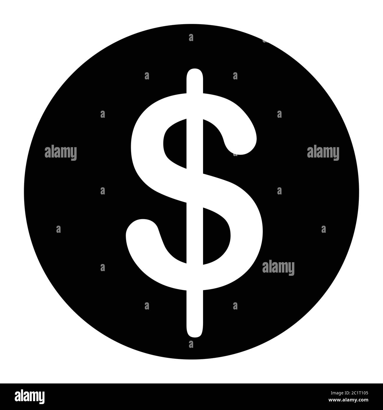 USD United States Dollar Symbol. Black Illustration Isolated on a White ...