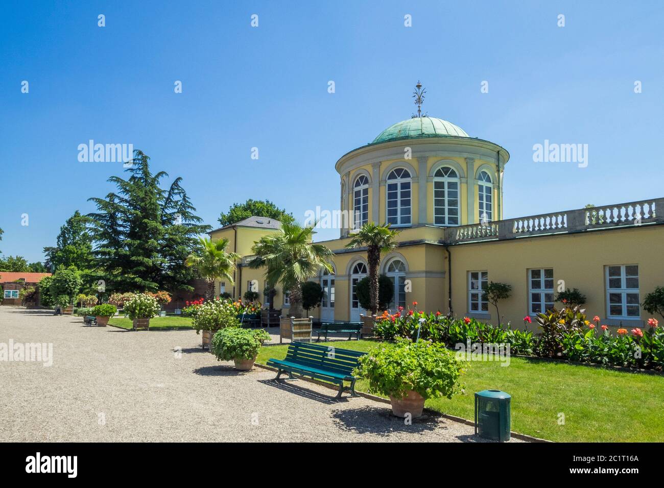Germany, Hannover - Library Pavilion in the Herrenhausen Gardens Stock ...