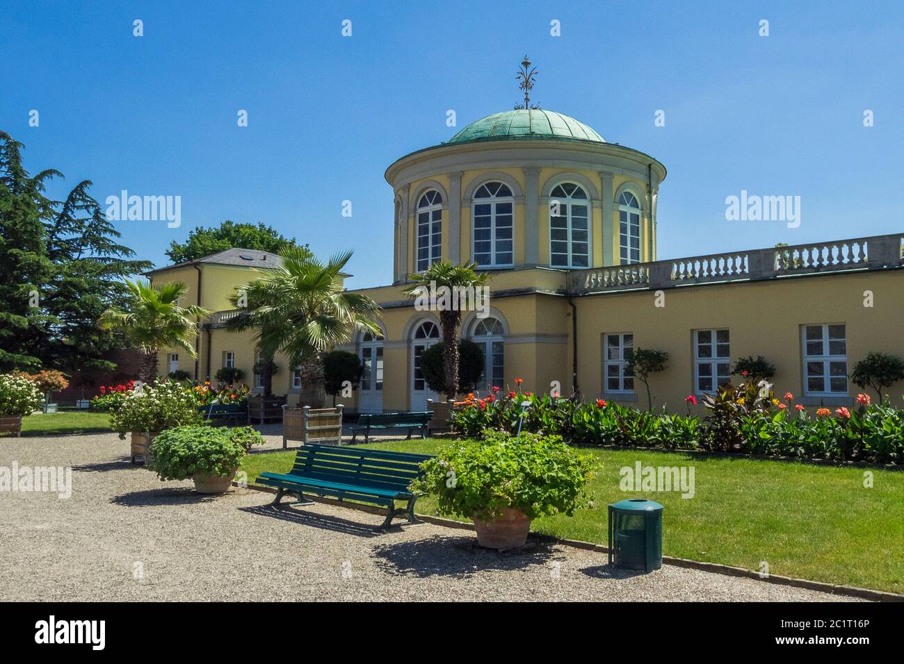 Germany, Hannover - Library Pavilion in the Herrenhausen Gardens Stock ...