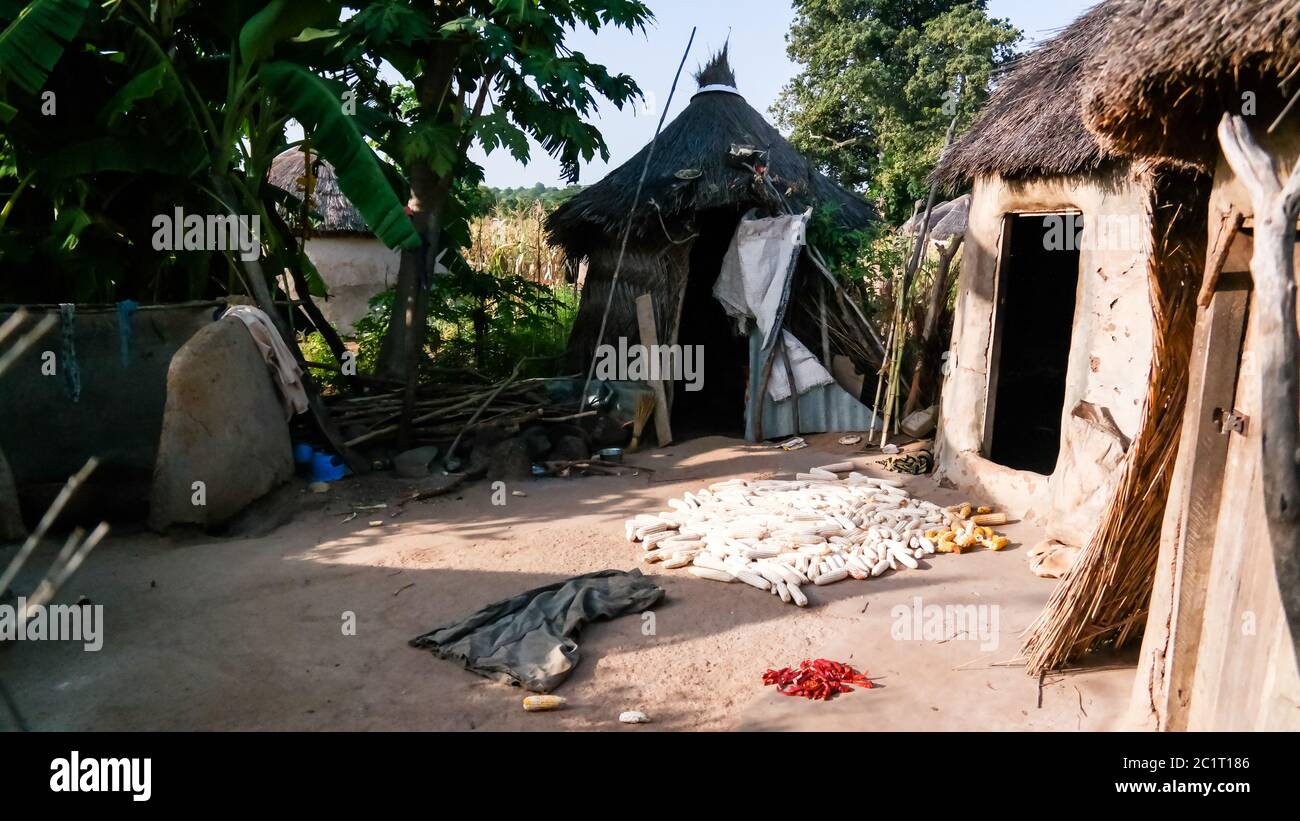 Traditional Ewe people village , Tatale region , Togo Stock Photo - Alamy