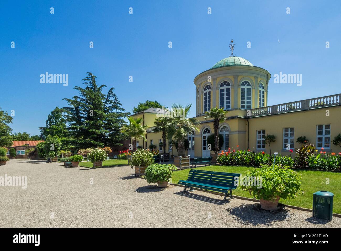 Germany, Hannover - Library Pavilion in the Herrenhausen Gardens Stock ...