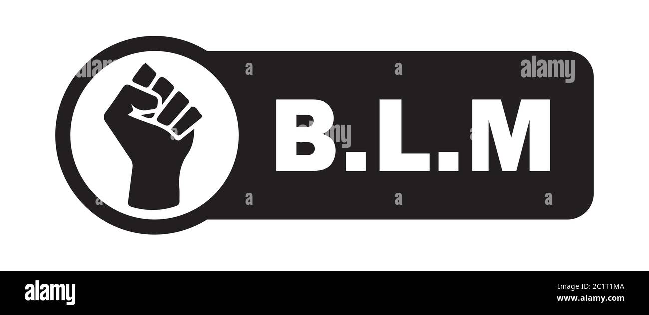 BLM Fist Tag. Black Lives Matter Protest Movement Revolution Fist ...