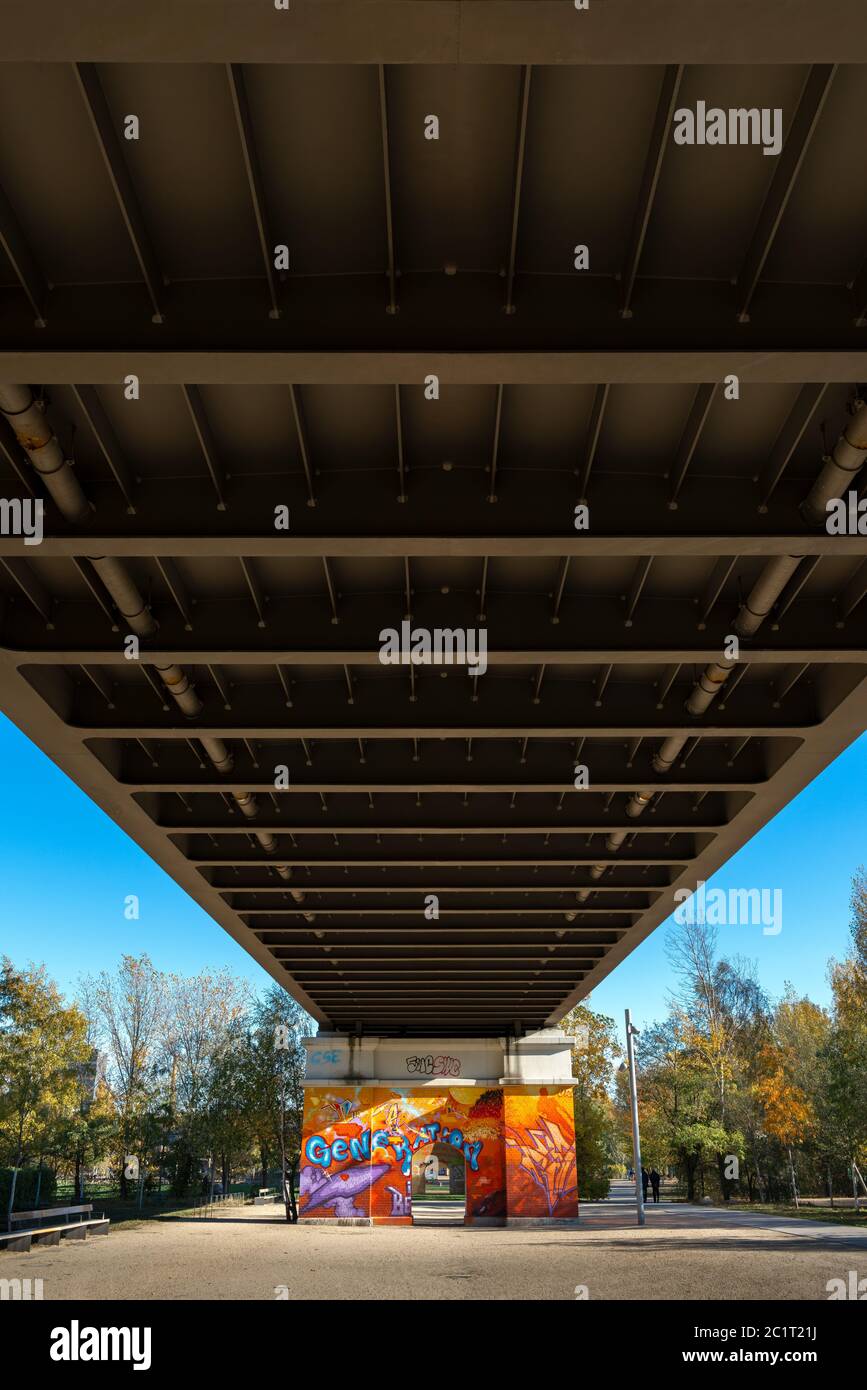 Graffiti on bridge arch Stock Photo - Alamy