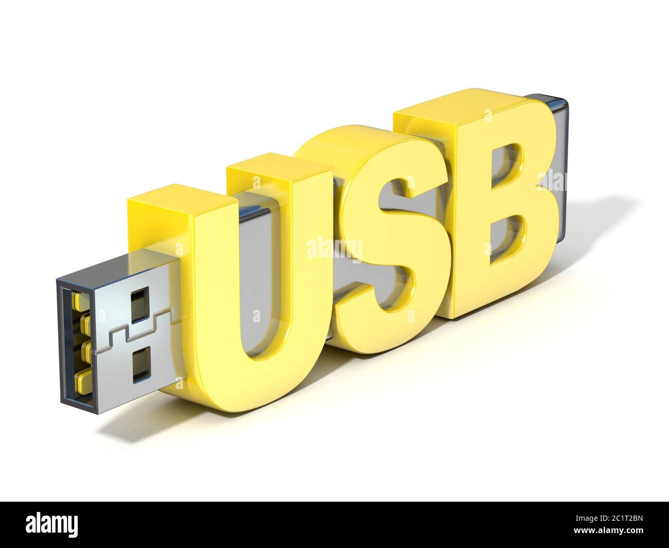 USB flash memory, made with the word USB. 3D Stock Photo - Alamy