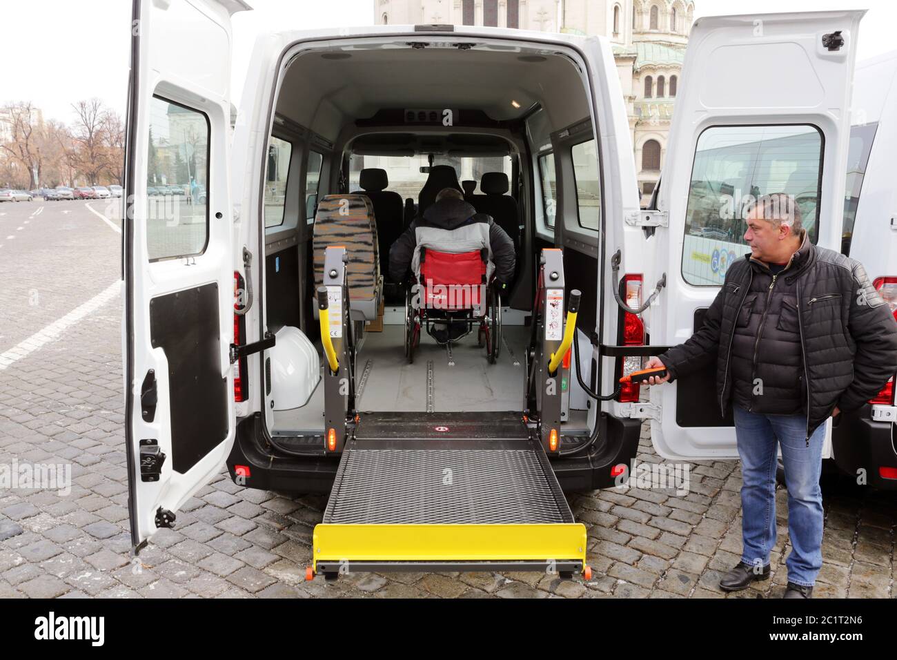 Minibus for physically disabled people Stock Photo - Alamy