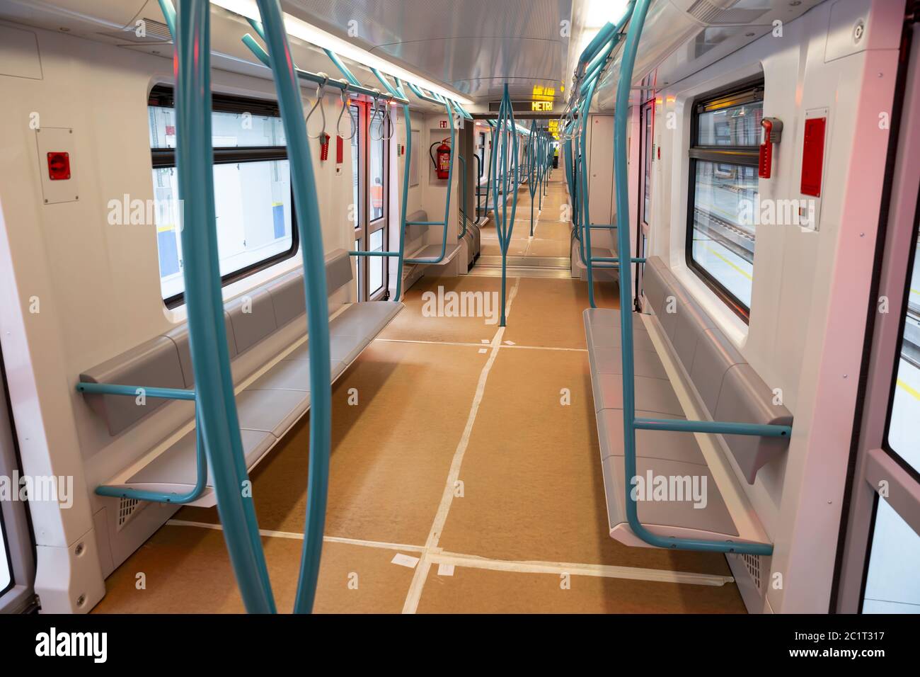 Subway trains inside Stock Photo - Alamy
