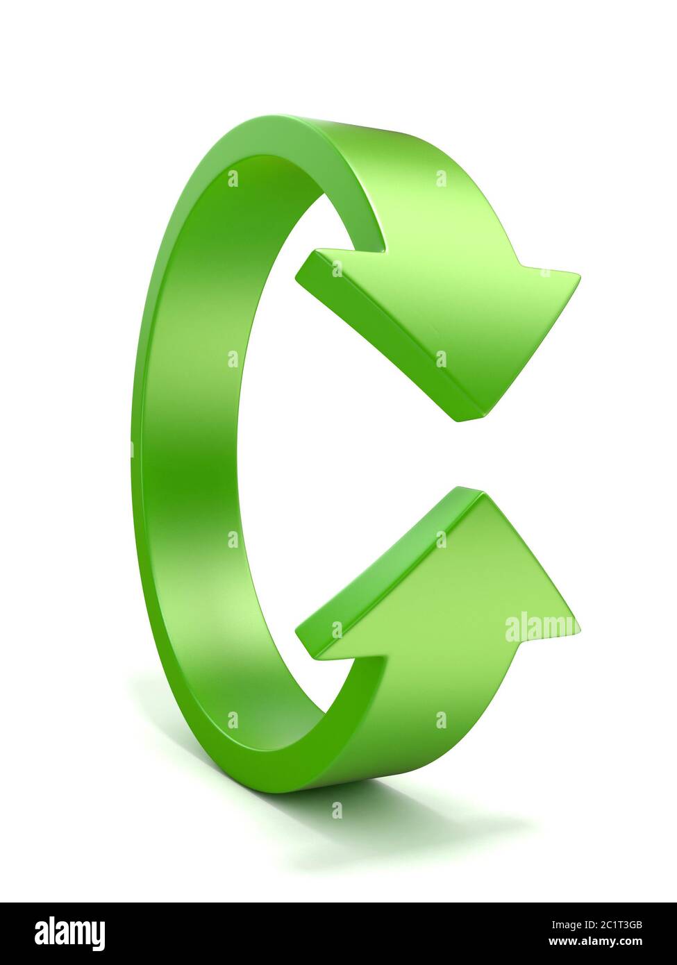 Green, vertical rotation, arrow sign. 3D Stock Photo - Alamy