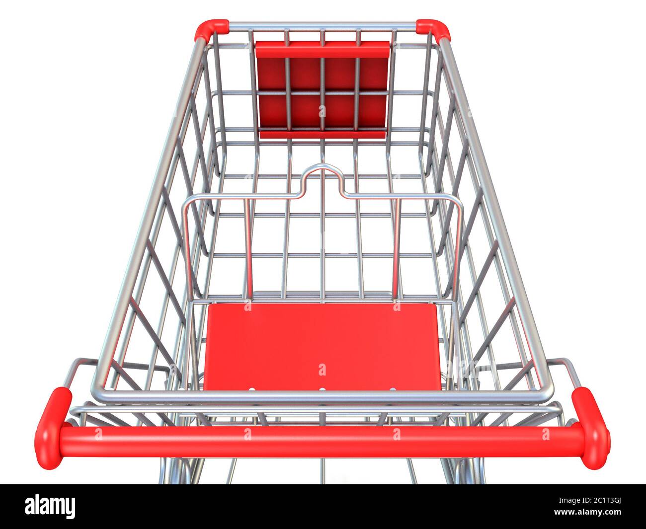 Shopping cart, top view. 3D Stock Photo - Alamy