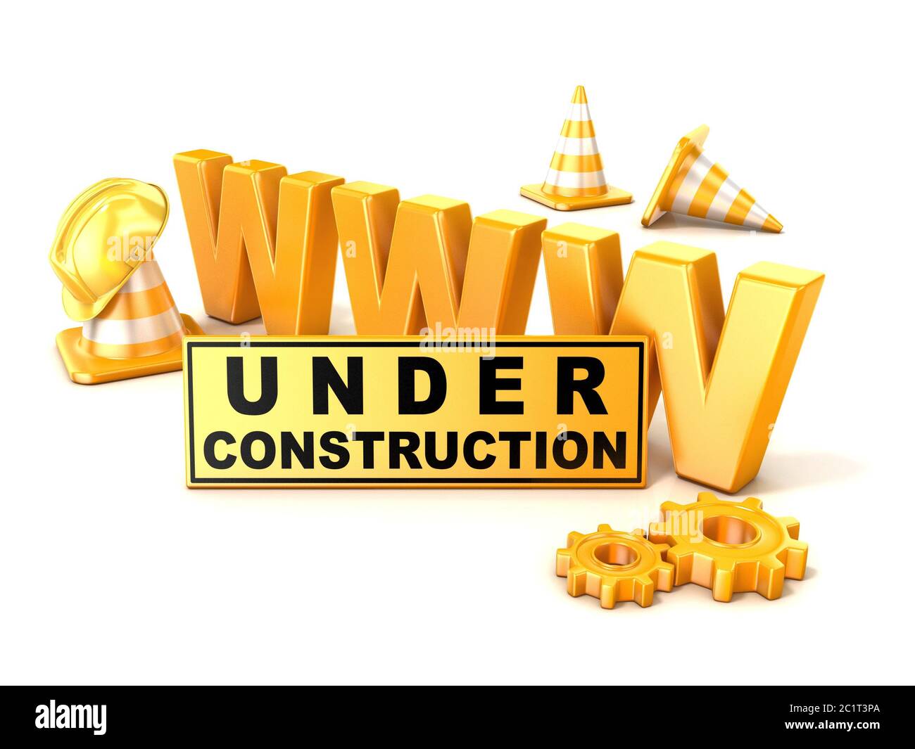 Under construction sign. 3D Stock Photo - Alamy