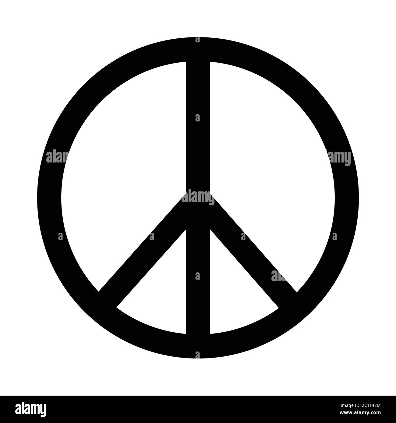 Peace Sign Logo icon. Black and white illustration. EPS Vector Stock ...