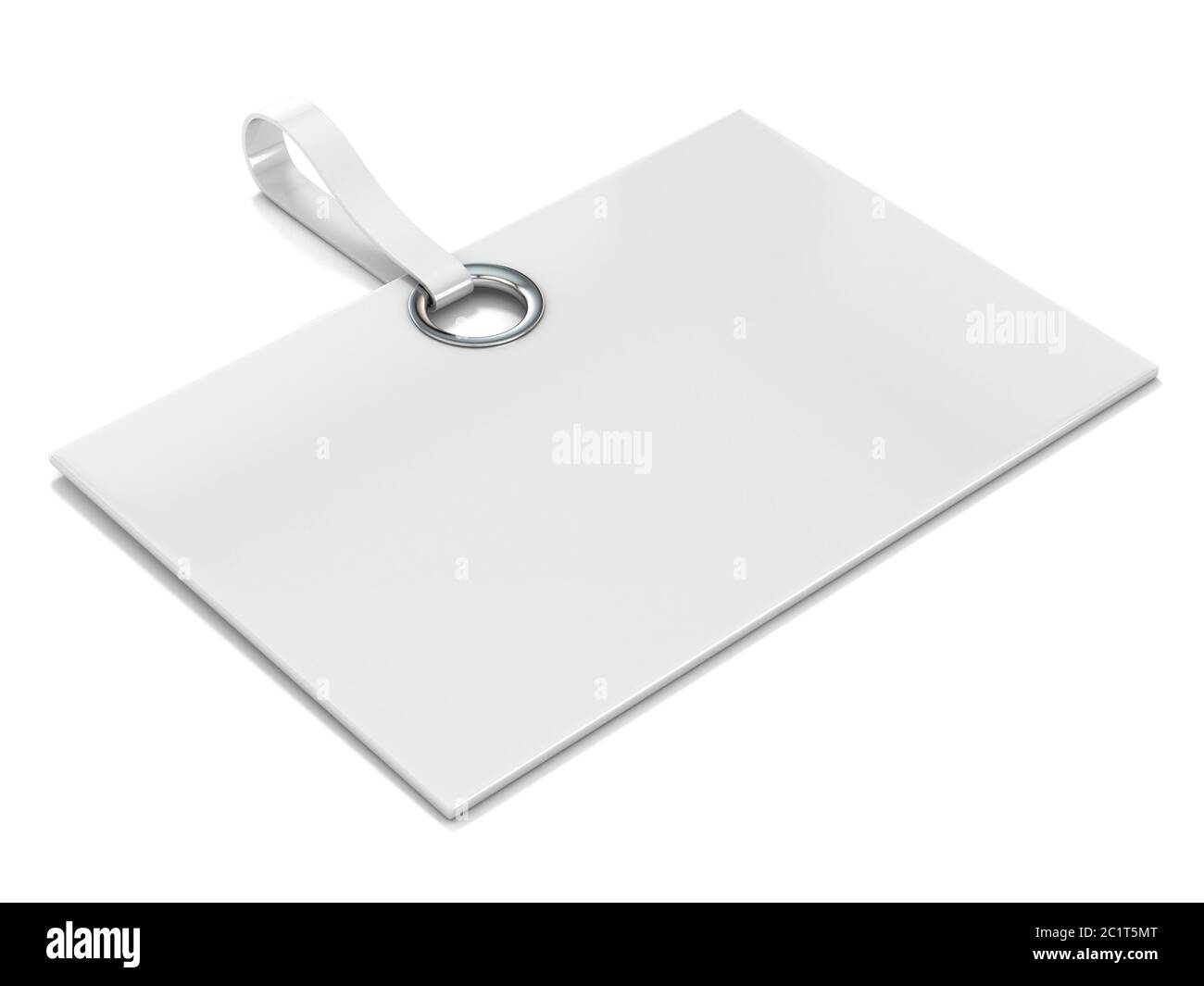 White plastic label. 3D Stock Photo - Alamy