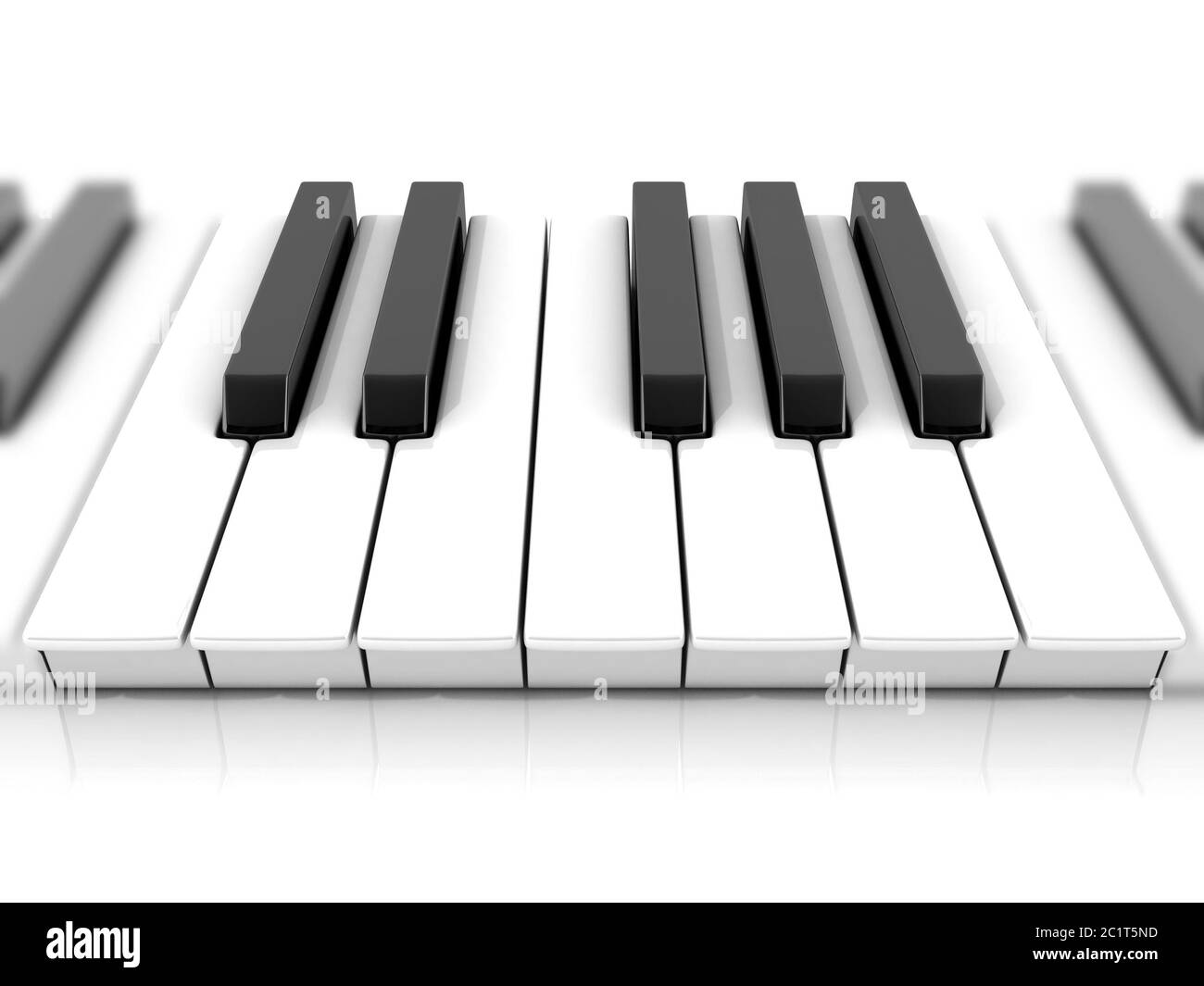 Set of piano keys. One octave. 3D Stock Photo - Alamy