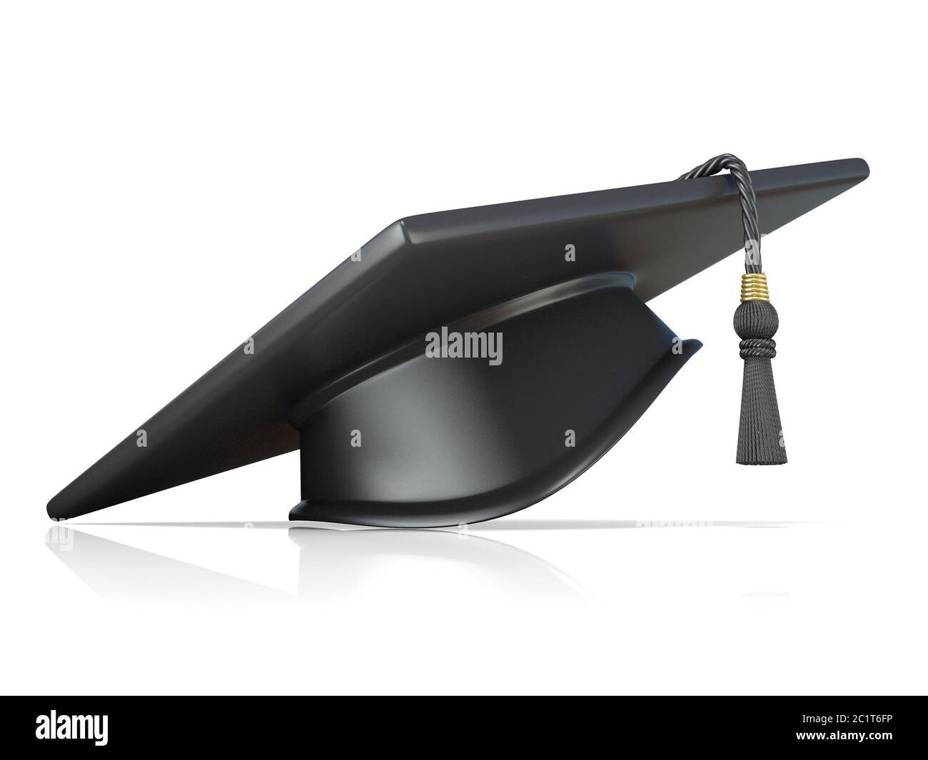 Graduation cap, front view. 3D Stock Photo - Alamy