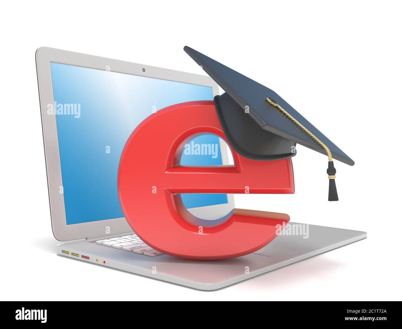 College library learning laptop Cut Out Stock Images & Pictures - Alamy