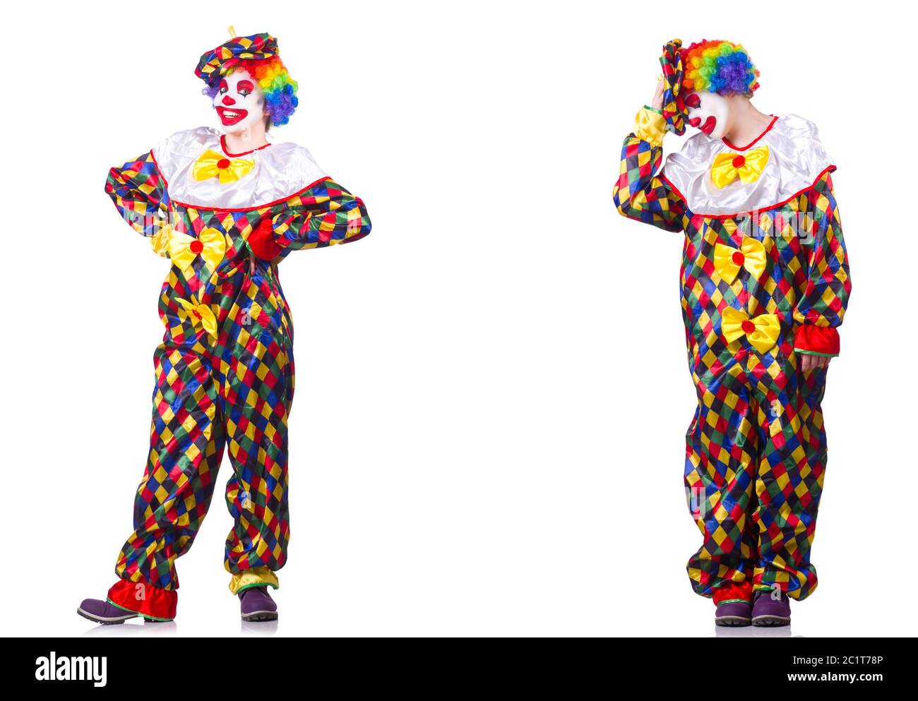 White face circus clown poses hi-res stock photography and images - Alamy