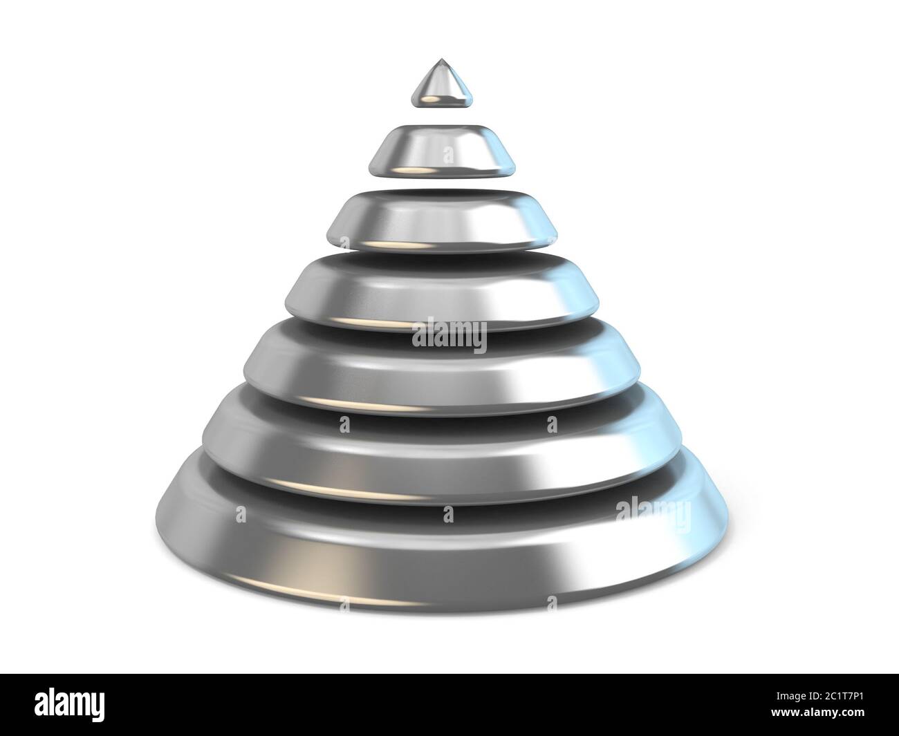 Steel cone with seven levels. 3D Stock Photo - Alamy