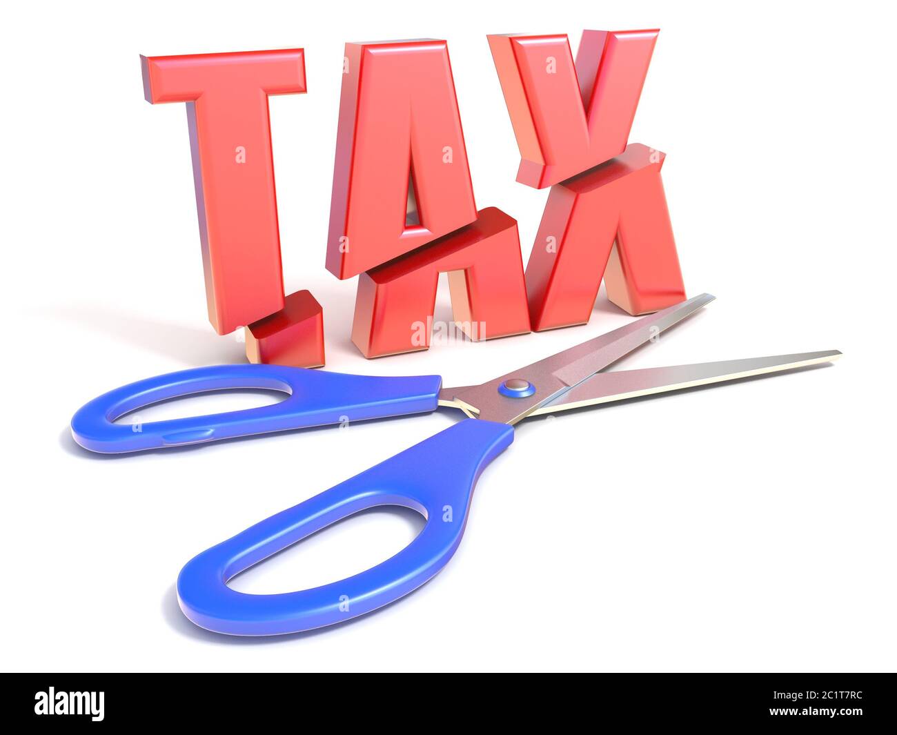 Tax cut sign scissors hi-res stock photography and images - Alamy