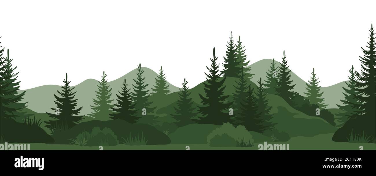 Seamless forest hi-res stock photography and images - Alamy