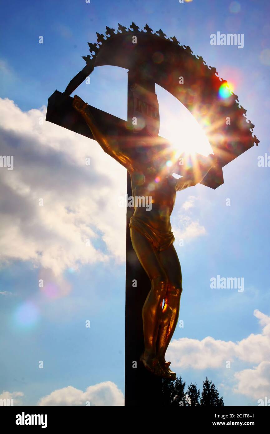 cross and resurrection Stock Photo - Alamy